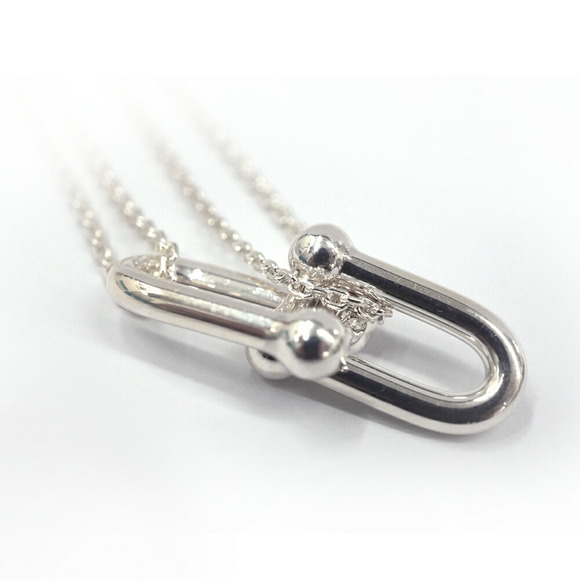 Tiffany & Co. | Jewelry | Tiffany Co Hardware Double Link Necklace ...